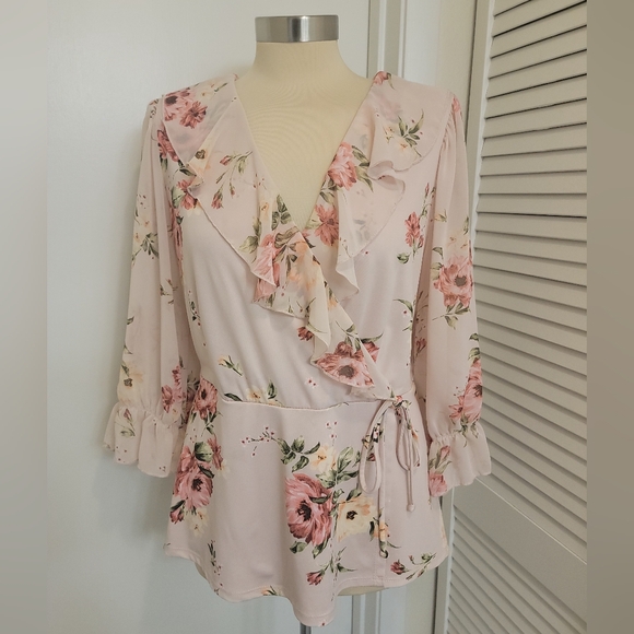 PerSeption Concept | Tops | Perception Concept Pink Floral Blouse ...
